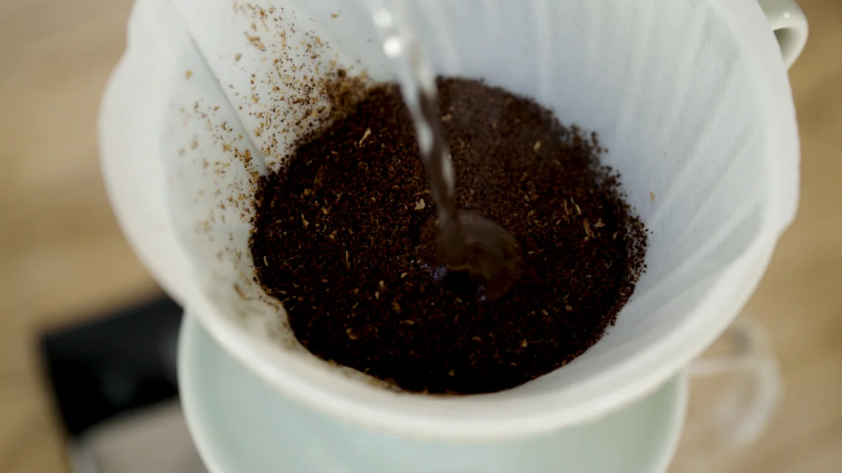 filter brewing coffee